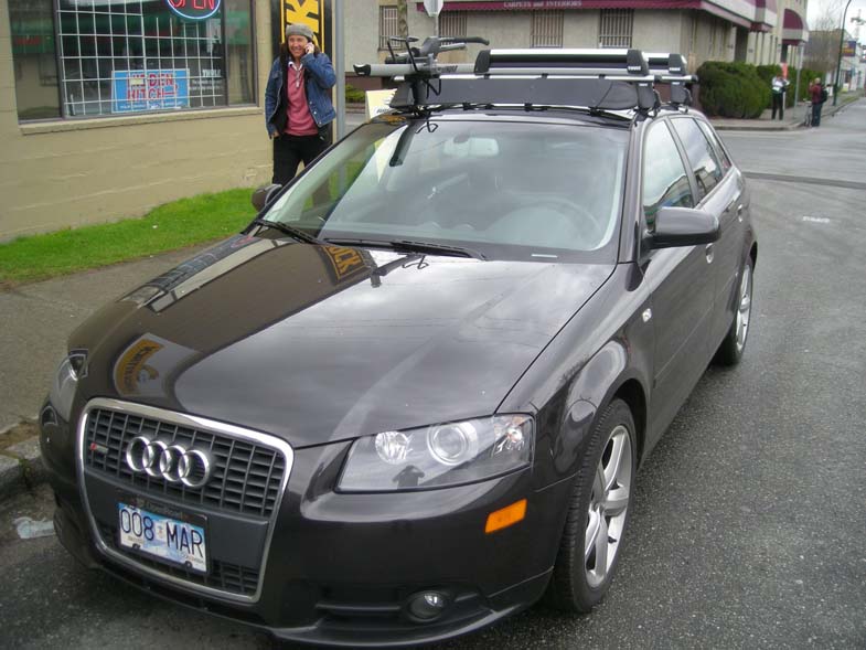 2008 Audi A3 - Thule roof rack, bike rack, ski rack - Rack Attack ...