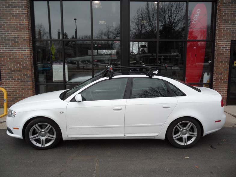 Audi A-4 with a Yakima roof rack and bike racks - Rack Attack Articles ...